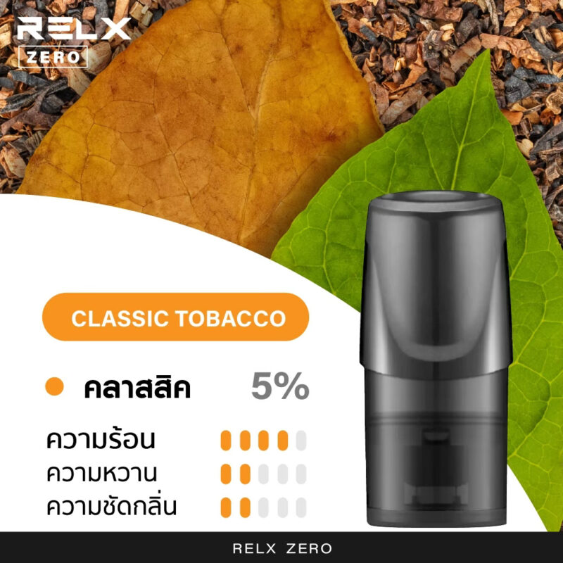 RELX ZERO POD FLAVOR CLASSIC TOBACCO - KS 66 Official