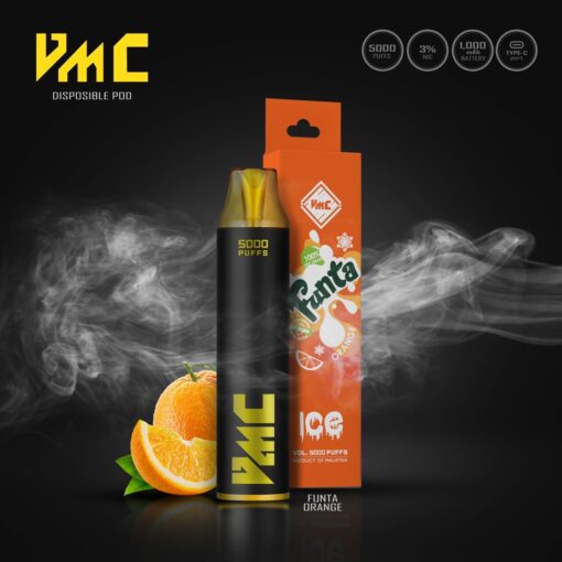 VMC POD 5000 Puffs กลิ่น Funta Orange (แฟนต้าส้ม) - KS 66 Official
